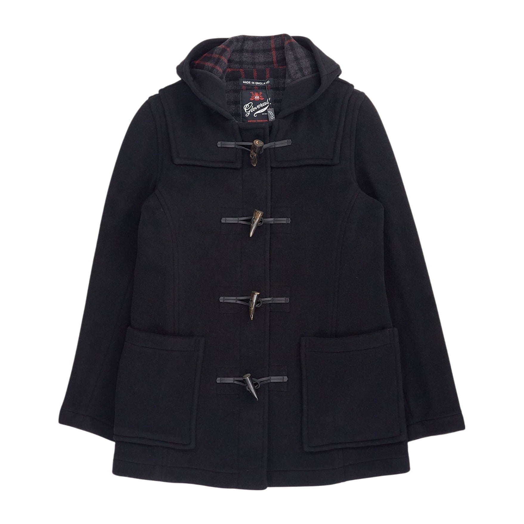 Gloverall Black Wool Duffle Coat XS| Shop from Crisis Online