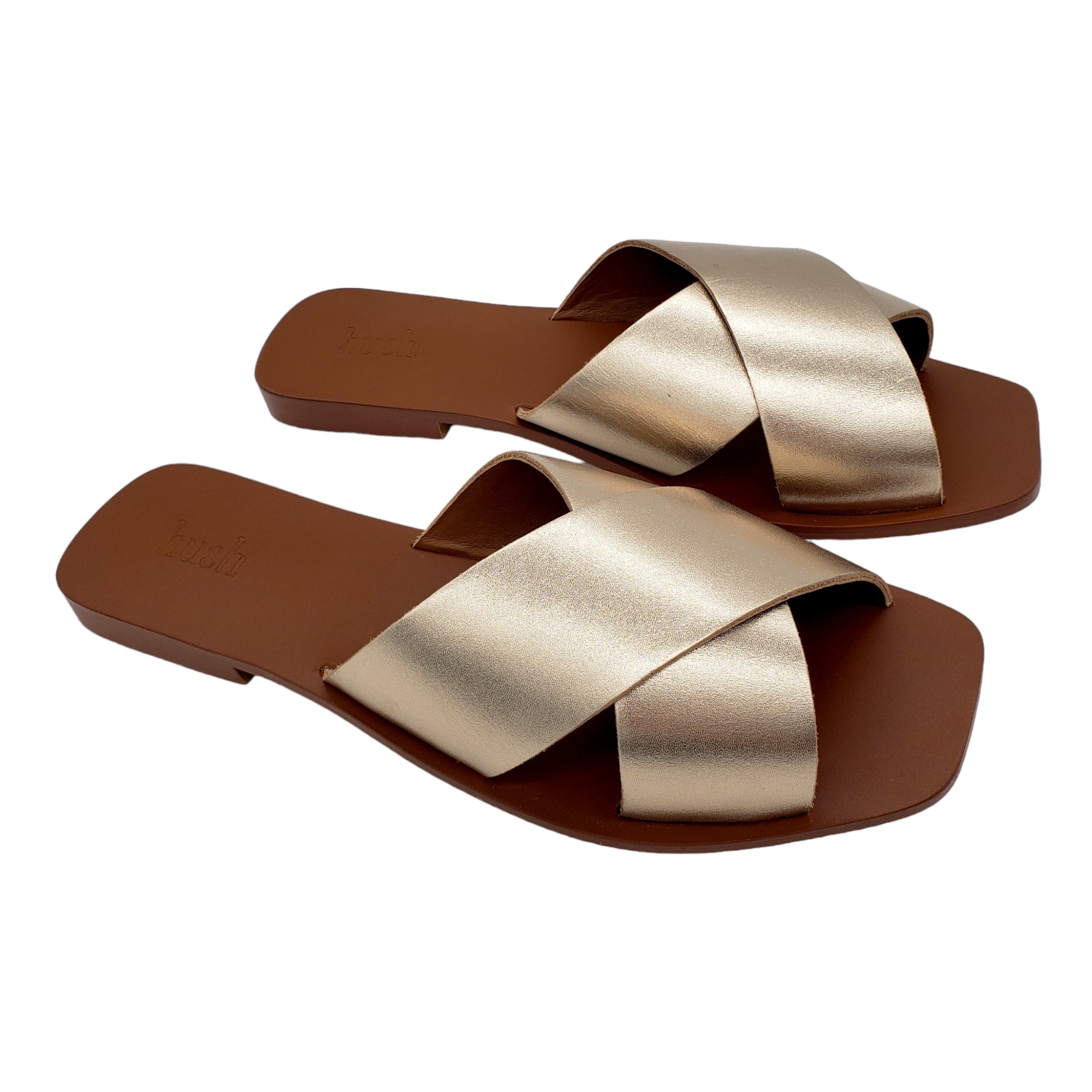 Hush Light Gold Elgin Sandals | Shop from Crisis Online