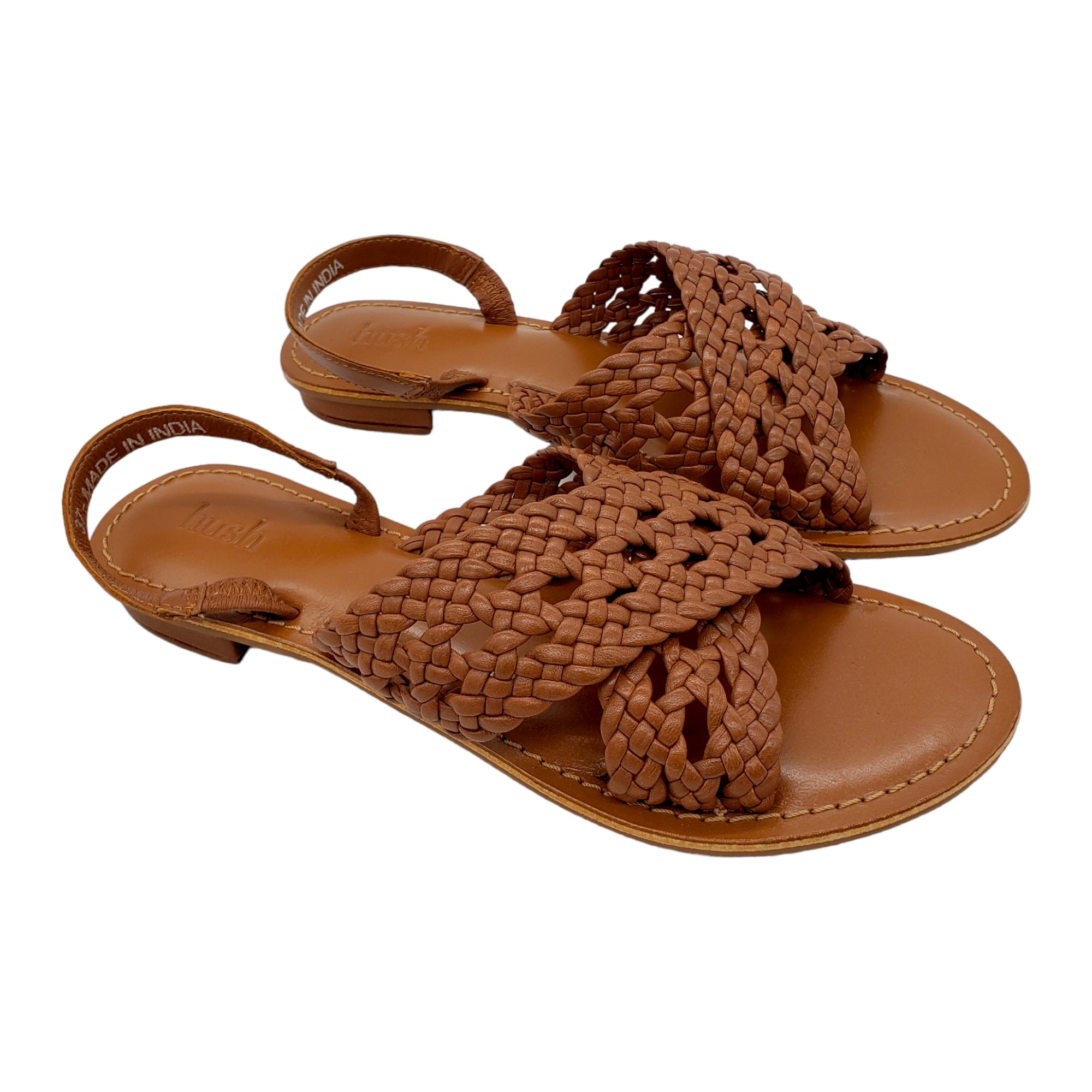 Hush Tan Plaited Tenby Sandals | Shop from Crisis Online