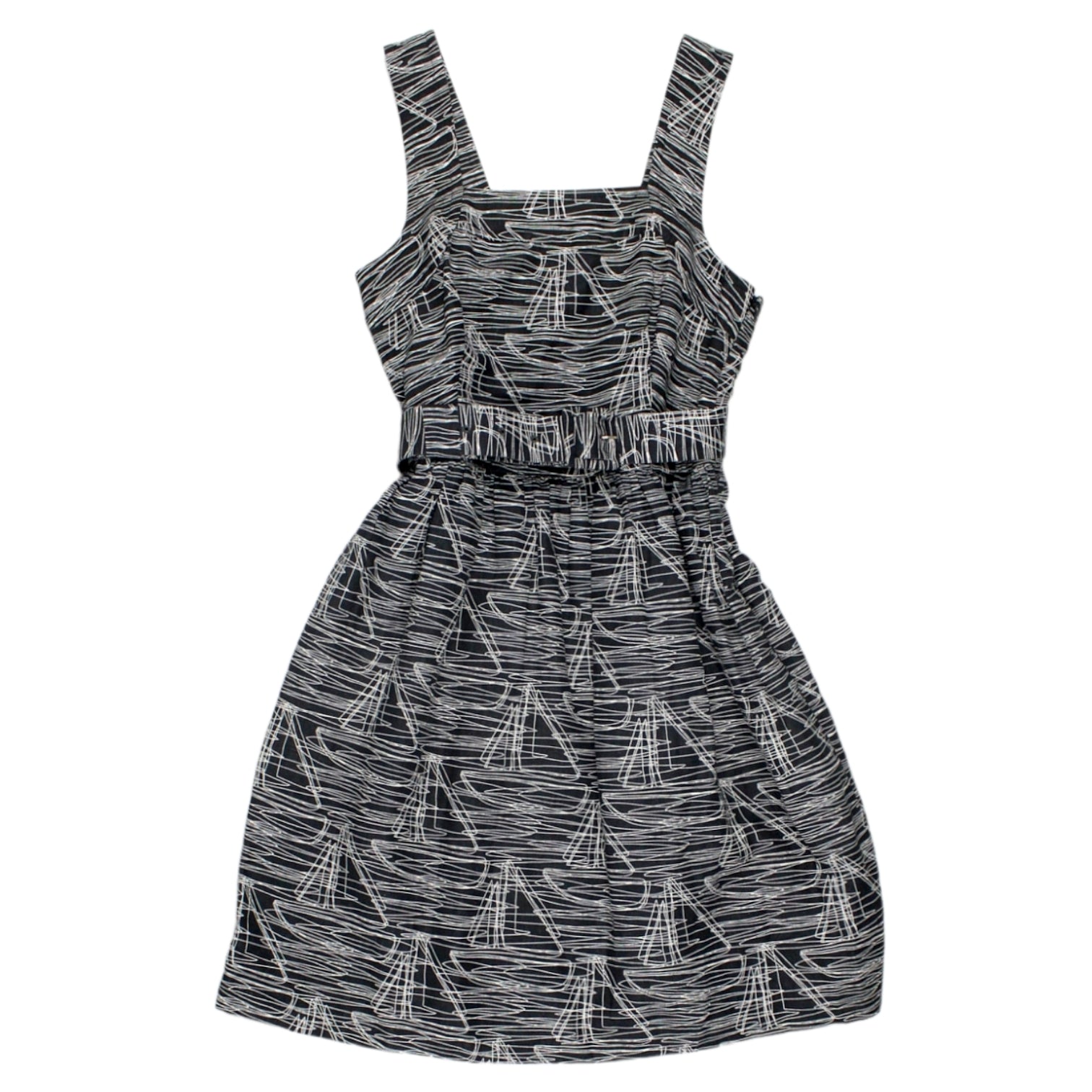 Orla Kiely Charcoal Boat Sundress | Shop from Crisis Online
