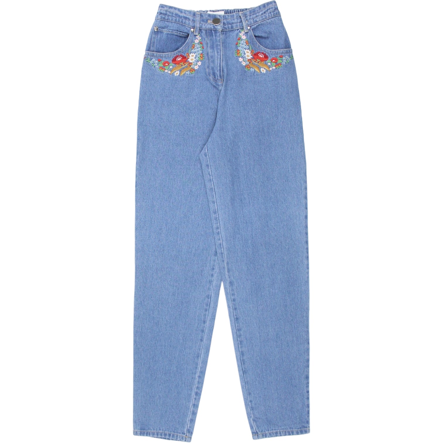 Meadows Blue Multi Embroidery Jeans | Shop from Crisis Online