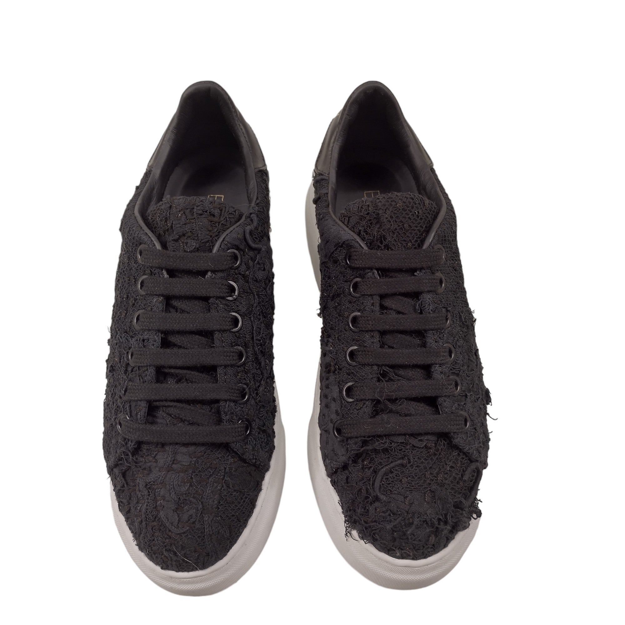 By Walid Black Lace Sneakers | Shop from Crisis Online