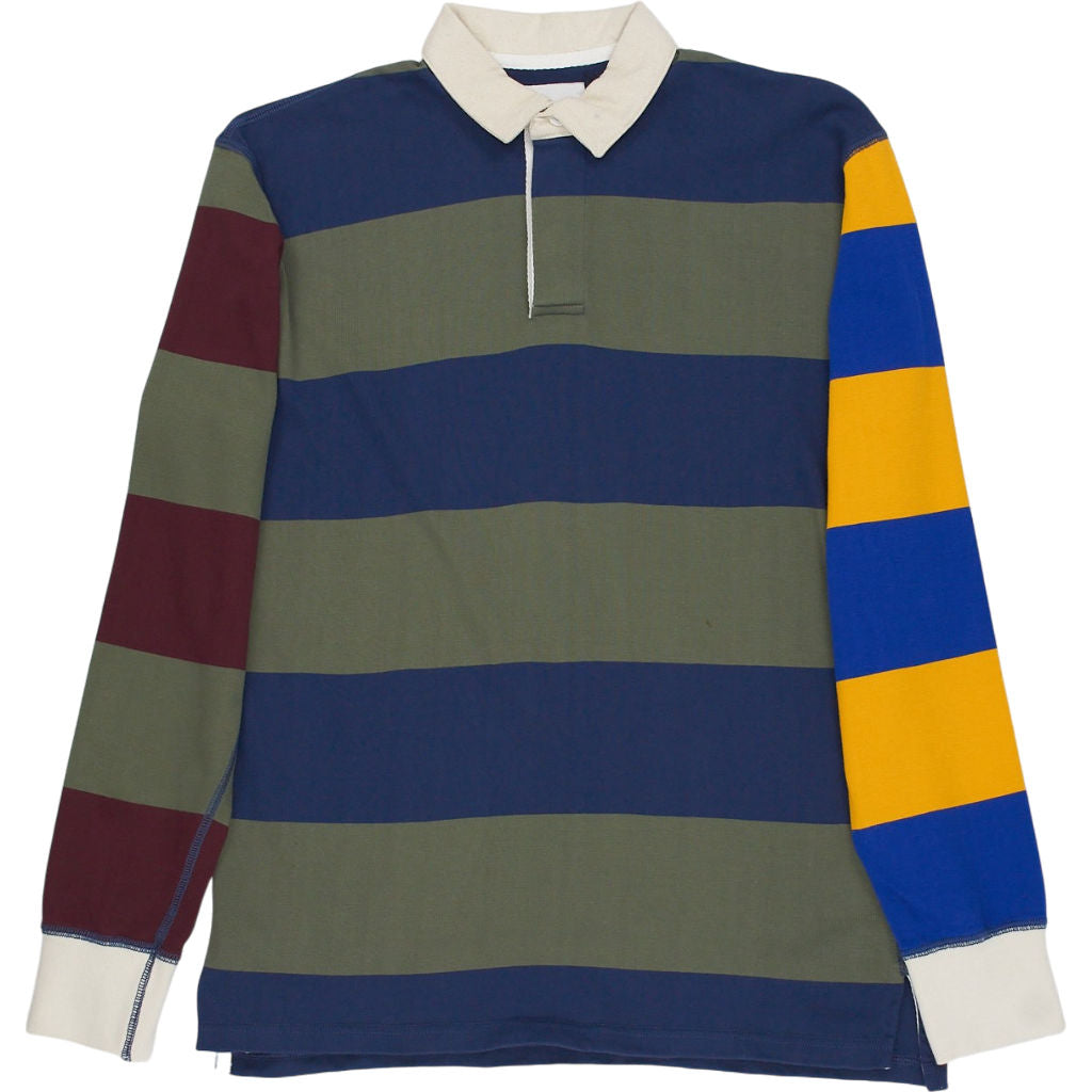 Drake's Multi Stripe Rugby Shirt Size S | Shop from Crisis Online