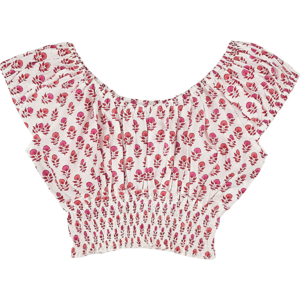 Pink City Prints Pink Strawberry Fields Rah Rah Top Size XS | Shop from ...