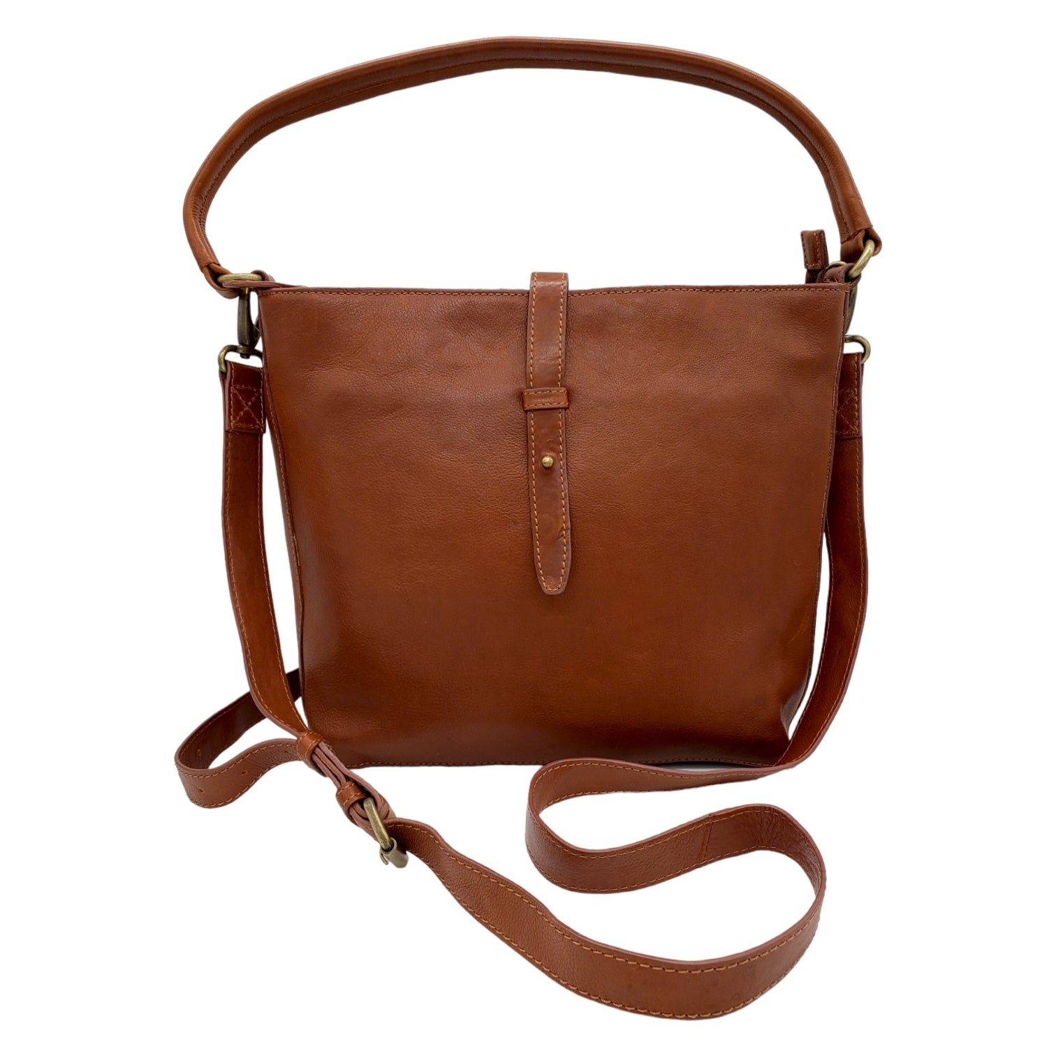 FatFace Cognac Leather Shoulder Bag | Shop from Crisis Online