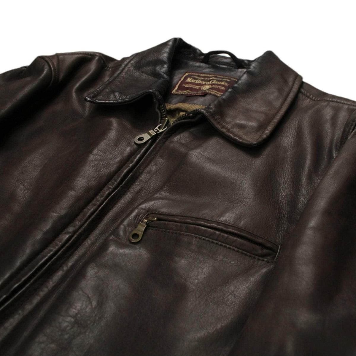 Marlboro Brown Leather Jacket | Shop from Crisis Online