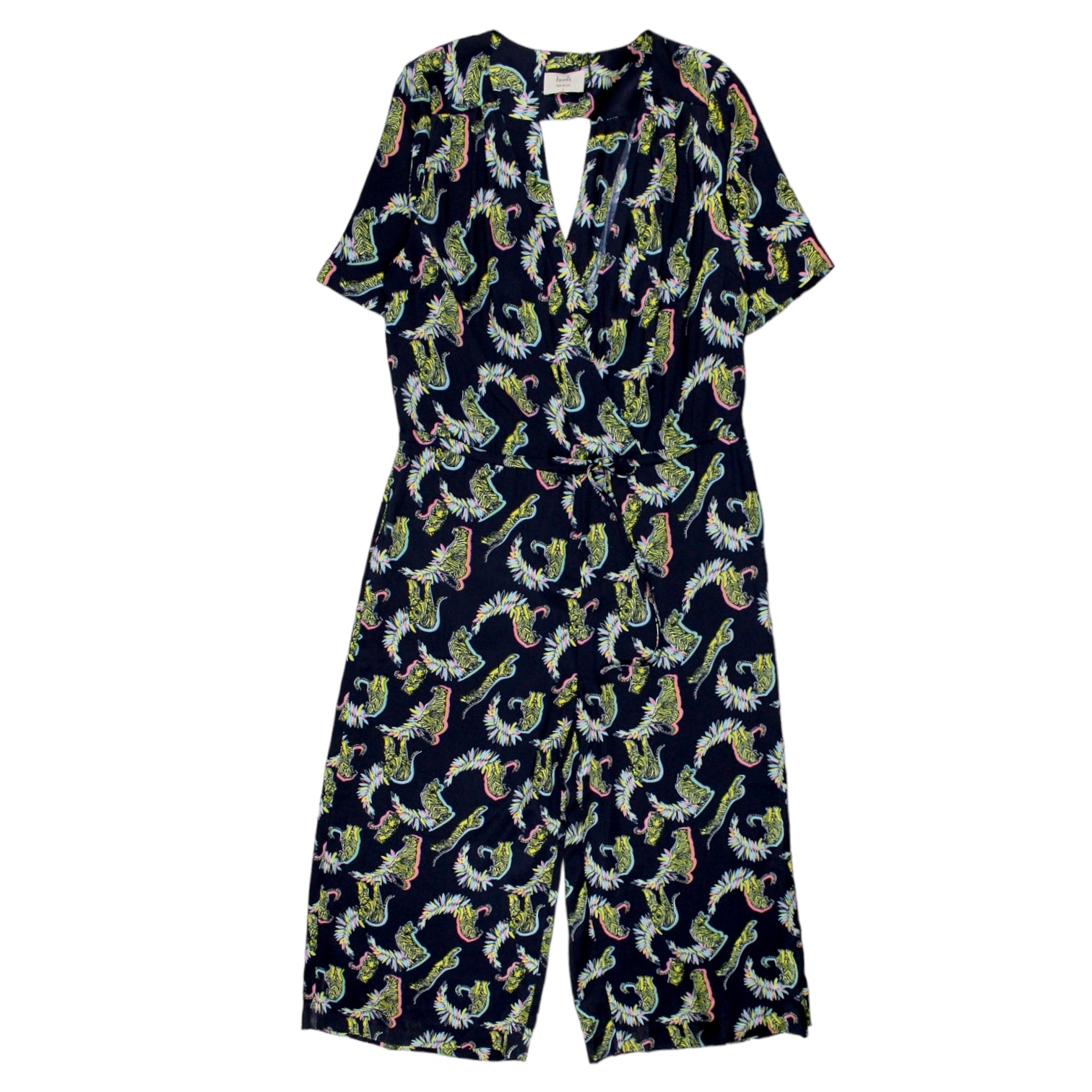 Hush Navy Tiger Print Jumpsuit | Shop from Crisis Online