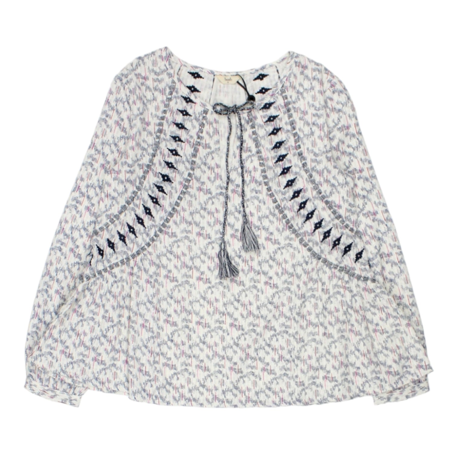 Hush White/Blue Bo Top | Shop from Crisis Online